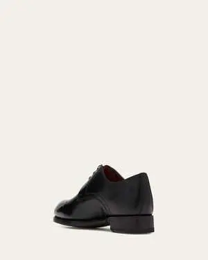 Bontoni Umberto Leather Derby Shoes - Black