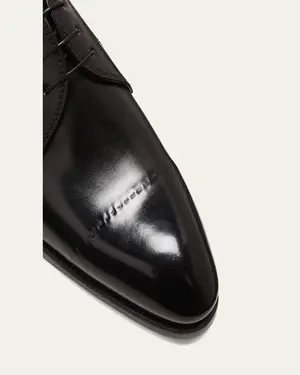Bontoni Umberto Leather Derby Shoes - Black