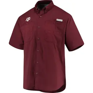 Columbia Texas A&m Aggies Pfg Tamiami Shirt - Maroon
