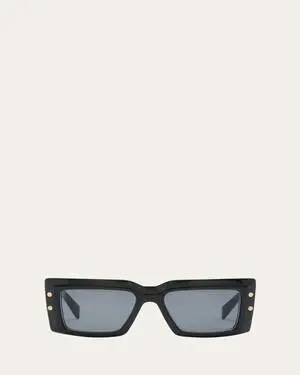 Balmain Balmain Imperial Rectangle Sunglasses Blk-gld