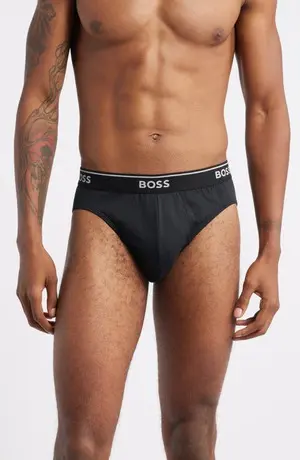 BOSS 3-pack Assorted Classic Cotton Briefs - Black