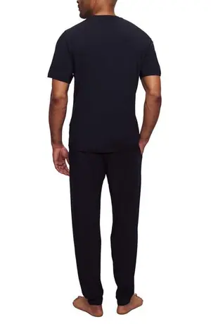 Eberjey Henry Stretch Tencel® Modal Short Sleeve Pajamas Black1