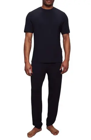 Eberjey Henry Stretch Tencel® Modal Short Sleeve Pajamas - Black