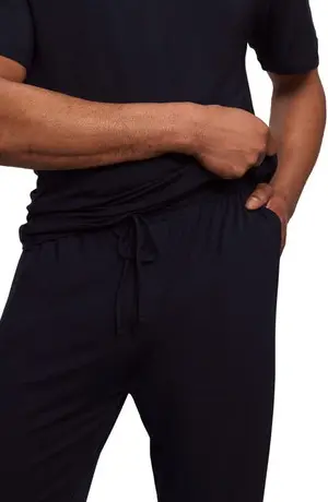 Eberjey Henry Stretch Tencel® Modal Short Sleeve Pajamas - Black