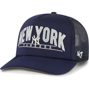 '47 47 New York Yankees Backhaul Foam Trucker Snapback Hat - Navy
