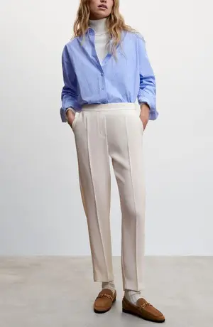 Mango Flowy Straight-leg Suit Trousers