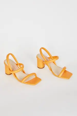 Intentionally Blank Kifton Heel Electric Orange Sandal - Orange