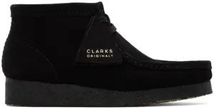 Clarks Clarks Originals Black Wallabee Desert Boots - Black Suede