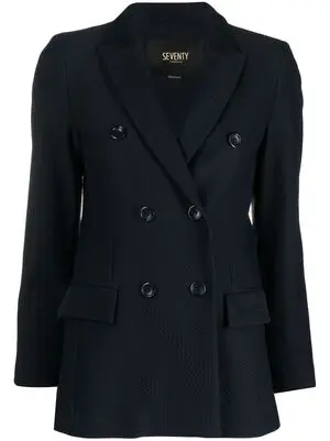 Seventy Double-breasted Tailored Blazer - Blue