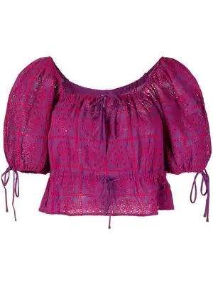 GANNI Broderie Anglaise Crop Top