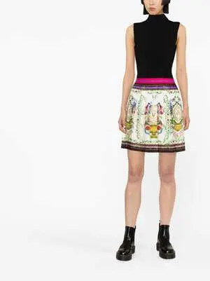 Versace V-emblem Garden Miniskirt