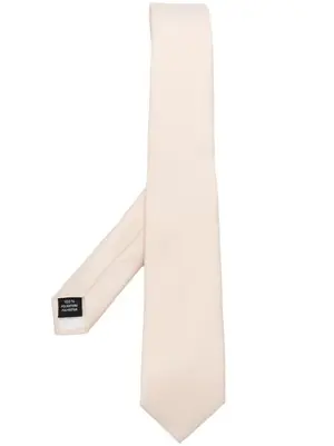 Tagliatore Pointed-tip Neck Tie - Neutrals