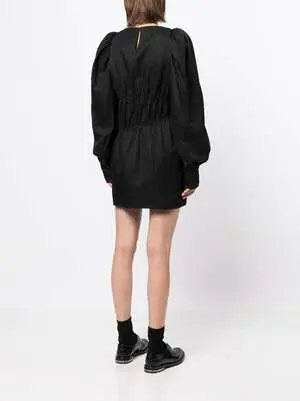 Goen.j Puffed-sleeves Ruched Dress