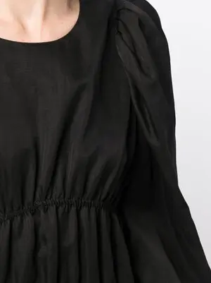 Goen.j Puffed-sleeves Ruched Dress