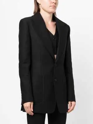 Goen.j Notched-lapels Single-breasted Blazer