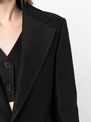 Goen.j Notched-lapels Single-breasted Blazer