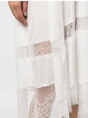 Goen.j Layered Lace-trimmed Midi Dress