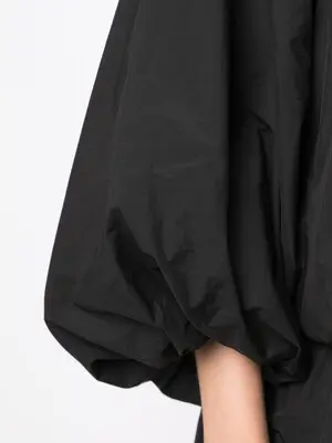 Goen.j Balloon Sleeve Poplin Mini Dress - Black