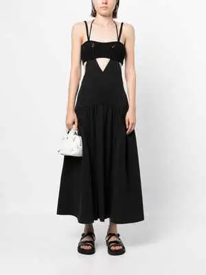 Goen.j Layered Crochet-top Ankle-length Dress