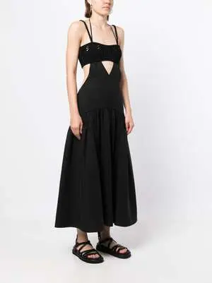 Goen.j Layered Crochet-top Ankle-length Dress
