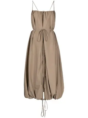 Goen.j Zip-embellished Taffeta Dress