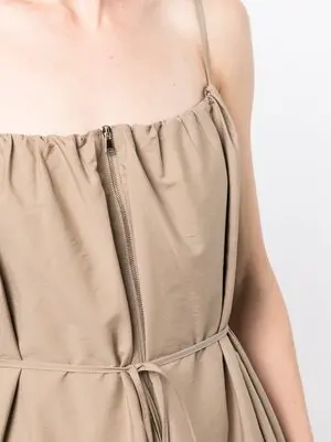 Goen.j Zip-embellished Taffeta Dress
