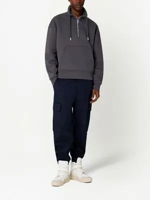 AMI Paris Straight-leg Cargo Pants - Blue