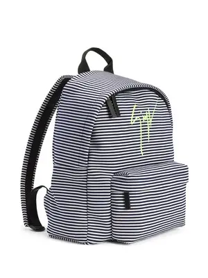 GIUSEPPE ZANOTTI Logo-print Striped Backpack