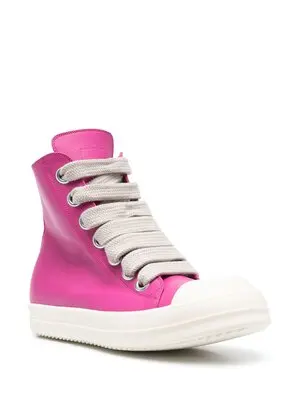 Rick Owens Hi-top Leather Sneakers