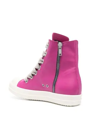 Rick Owens Hi-top Leather Sneakers