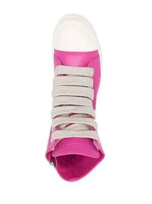 Rick Owens Hi-top Leather Sneakers