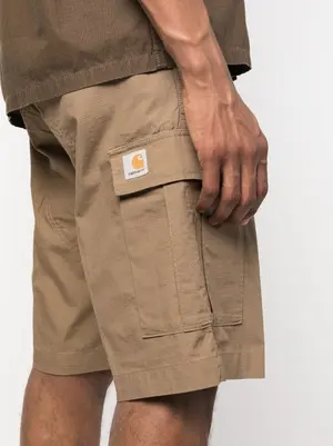 Carhartt Work In Progress Logo-patch Cargo Shorts - Neutrals