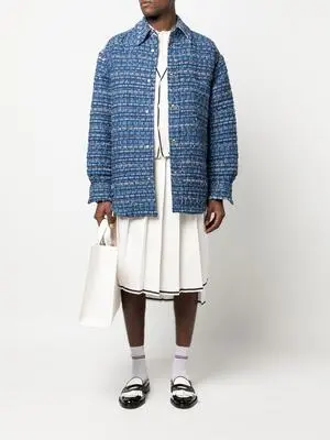 Thom Browne Denim-tweed Shirt Jacket