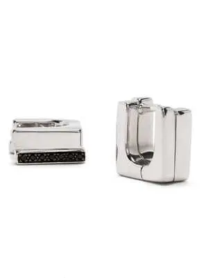 Tom Wood Sterling Step Spinel Huggie Earrings