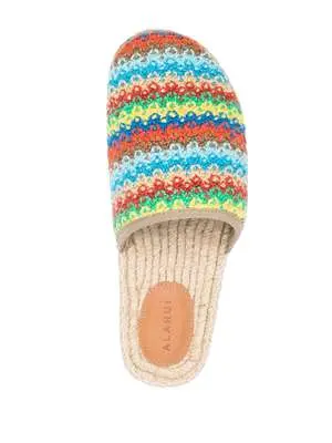 Alanui Interwoven Stripe-pattern Slides