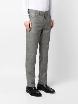 TRAMAROSSA Checked Straight-leg Trousers - Neutrals