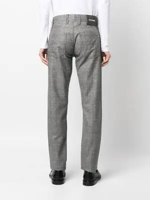 TRAMAROSSA Checked Straight-leg Trousers - Neutrals
