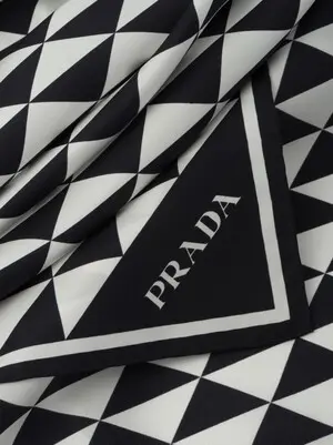 Prada Printed Silk Twill Scarf
