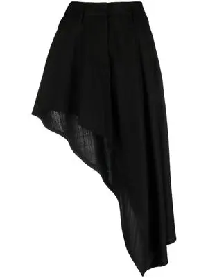 Stella McCartney Asymmetric High-waist Skirt - Black