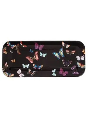 FORNASETTI Butterfly Print Tray - Black