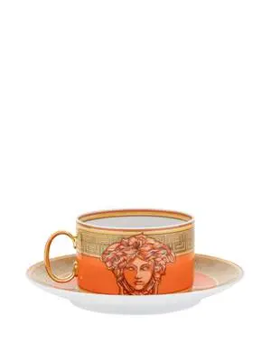 Versace Coin Medusa Cup And Saucer