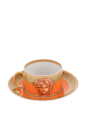 Versace Coin Medusa Cup And Saucer