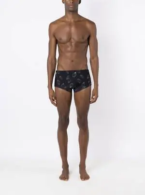 AMIR SLAMA Graphic-print Swim Trunks