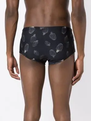 AMIR SLAMA Graphic-print Swim Trunks