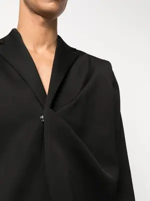 BIANCA SAUNDERS Gathered Single-breasted Blazer