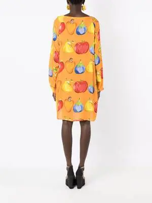 AMIR SLAMA Fruit-print Mini Shift Dress