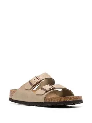 BIRKENSTOCK Arizona Leather Slides - Brown