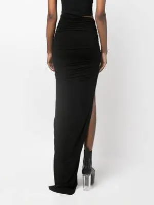 Rick Owens Asymmetric Maxi Skirt - Black
