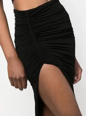 Rick Owens Asymmetric Maxi Skirt - Black