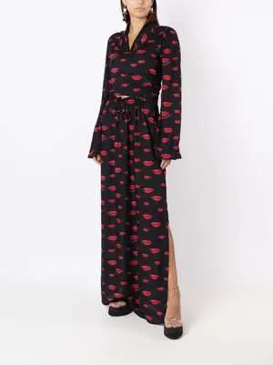 AMIR SLAMA Lips-print Shirt